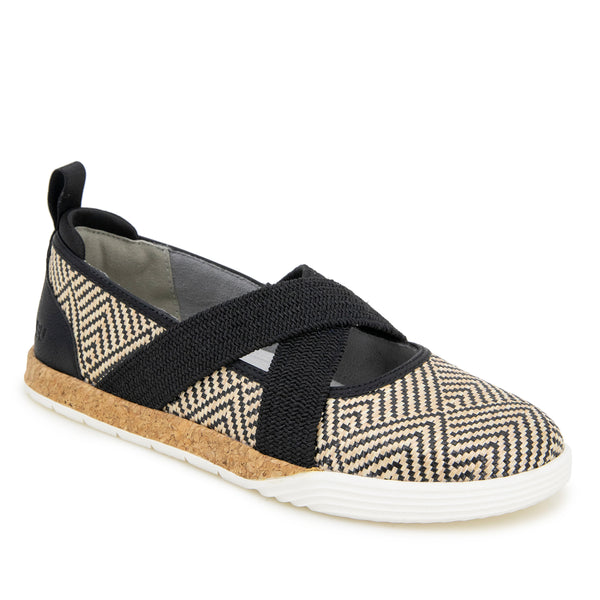 Women Elm Black Raffia
