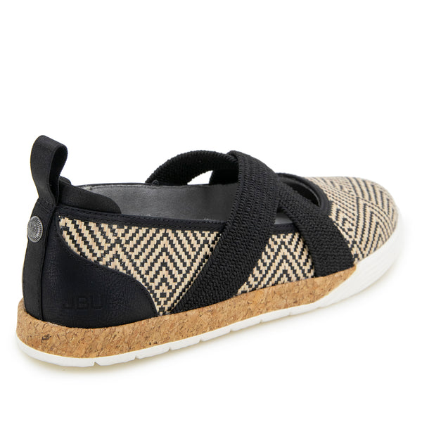 Women Elm Black Raffia